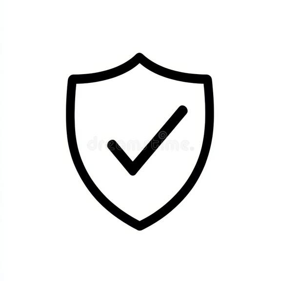 A Basic Black Shield Featuring a Check Mark Symbolizes Security ...