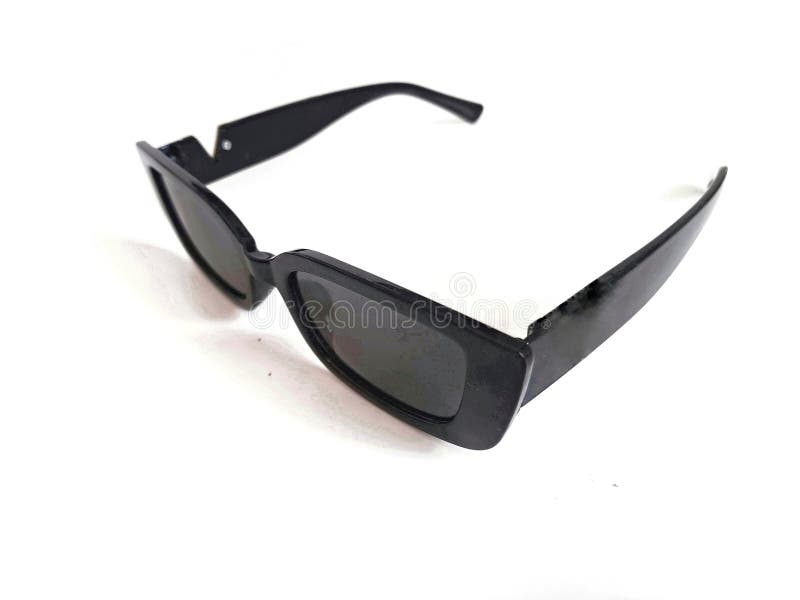 Basic Black Sunglasses on the White Background Stock Image - Image of ...