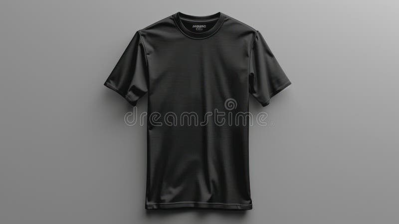 Basic Black T-Shirt Mockup - Front and Back View Stock Illustration ...