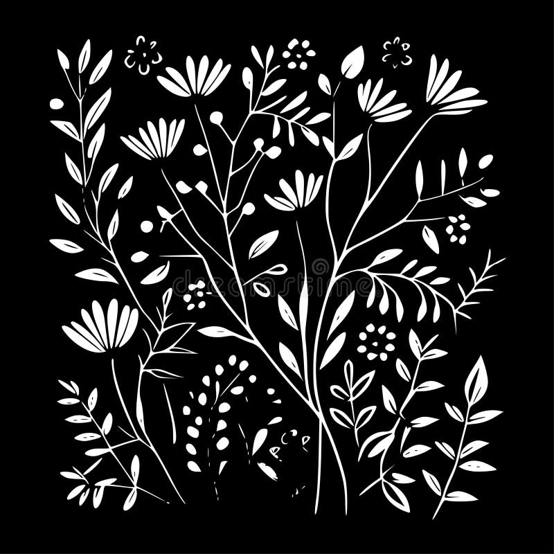 Floral Background - Minimalist and Flat Logo - Vector Illustration ...