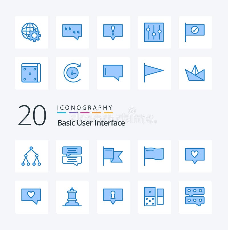 20 Basic Blue Color Icon Pack Like Checked Setting Quote Interface ...