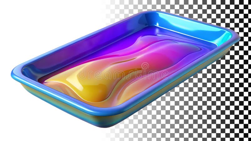 Blue Plastic Tray Simple Serving Tray Kitchenware Household Item Png ...