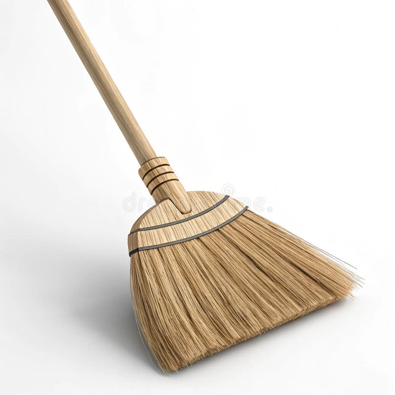 Basic Broom Wooden Handle No Pattern Stock Illustration - Illustration ...