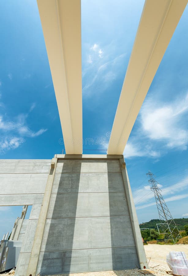 Basic Building Structure in Construction Building Site Stock Photo ...