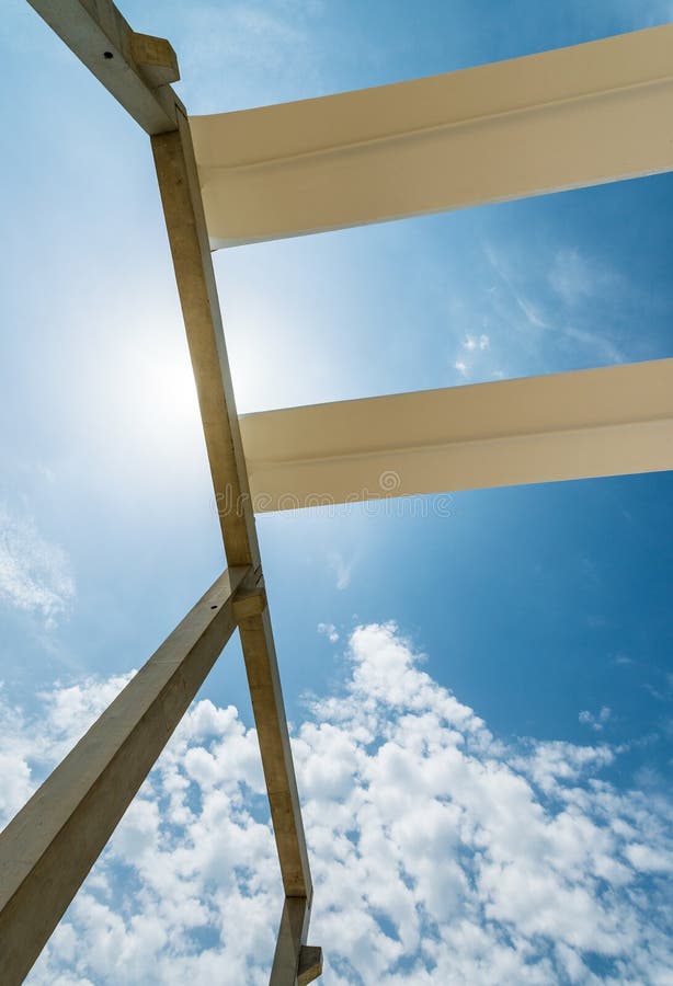 Basic Building Structure in Construction Building Site Stock Image ...