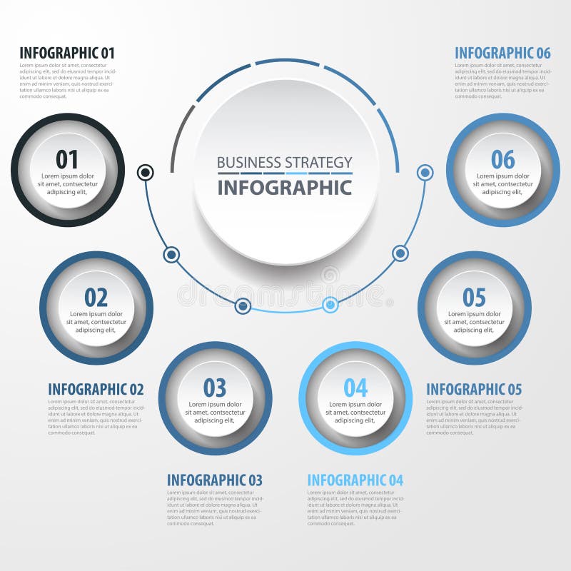 Basic Business Infographics Design Template Illustration Stock ...
