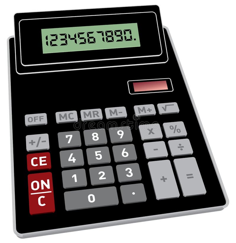 Single calculator stock vector. Illustration of modern - 20628347