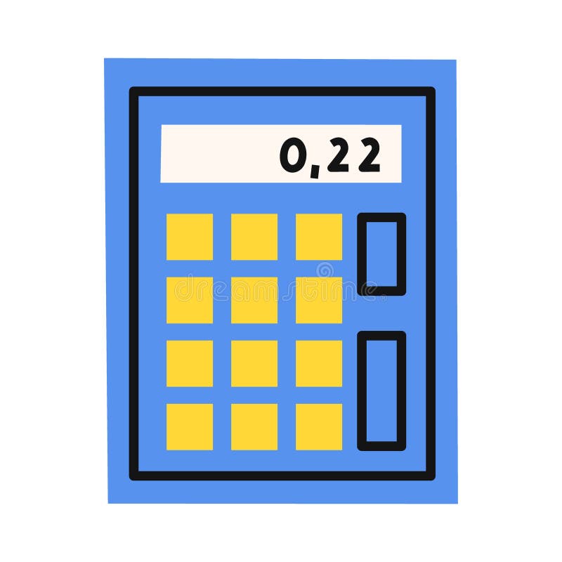 Basic Calculator Icon. Vector Flat Illustration. Stock Vector - Illustration of flat, data ...