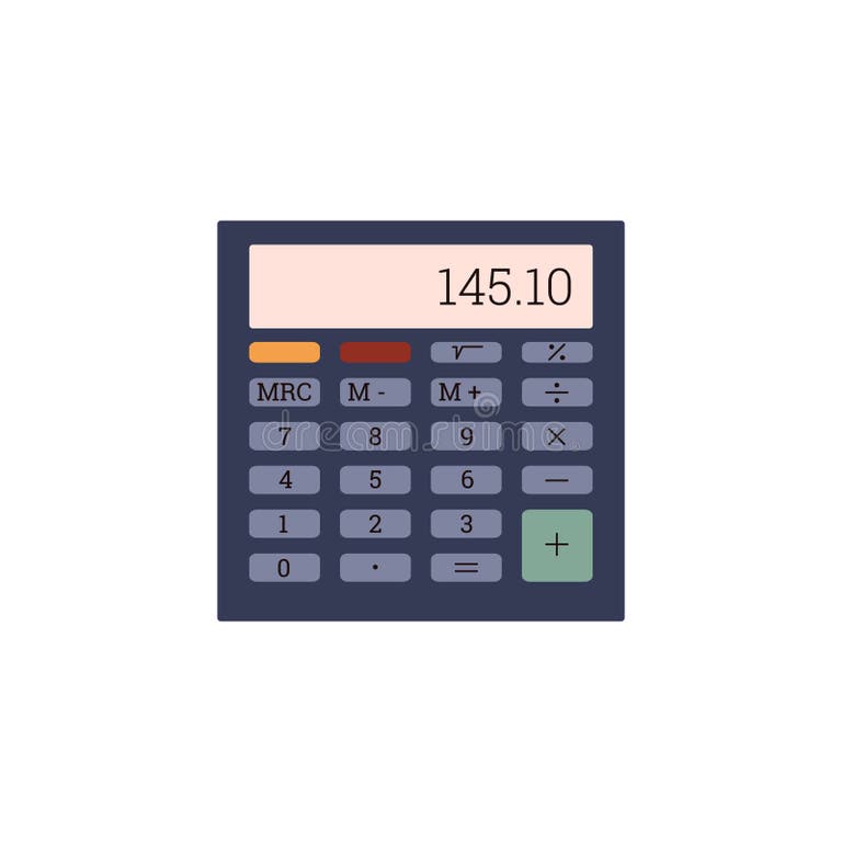 Calculator Set Digits Vector Illustration Stock Illustrations – 153 ...