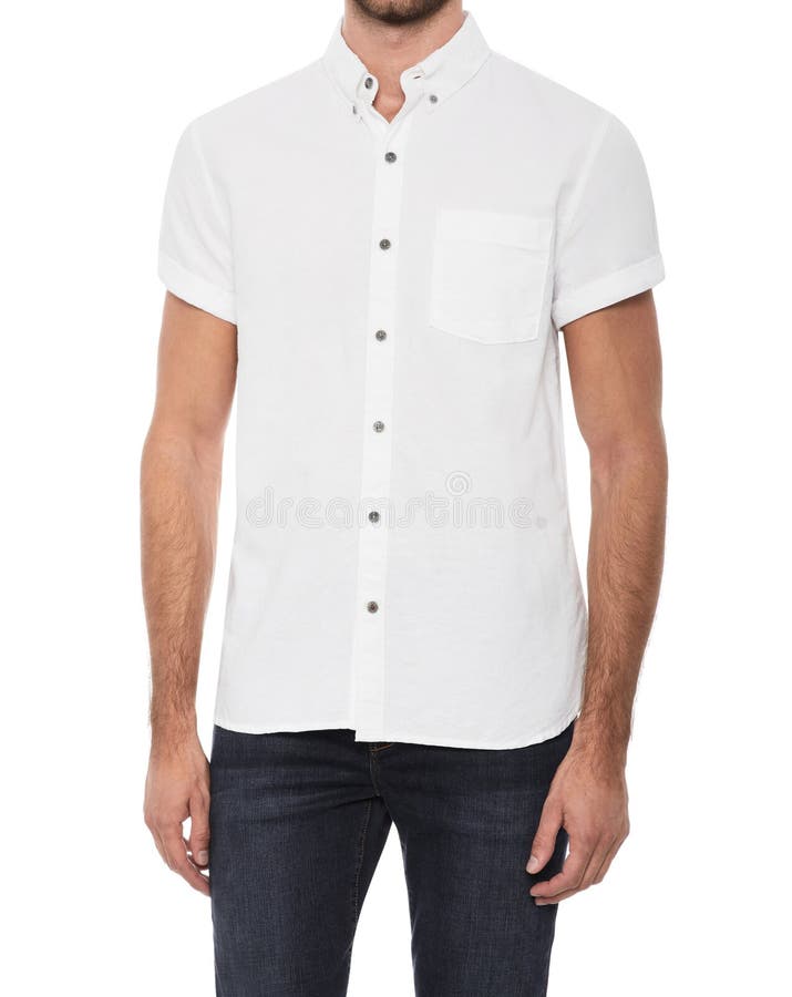 Basic Casual White Shirt for Menâ€™s with Horizontal Lines Paired with ...