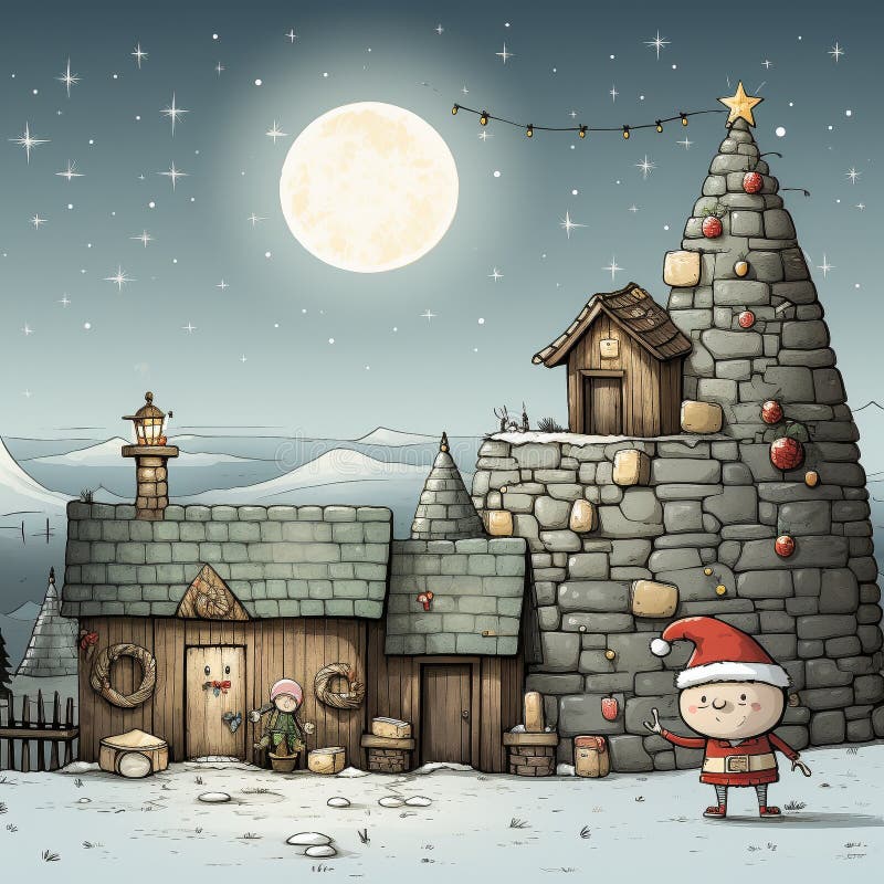 Basic Christmas Illustration, Square Crop Stock Illustration ...