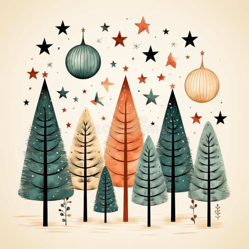 Basic Christmas Illustration, Square Crop Stock Illustration ...