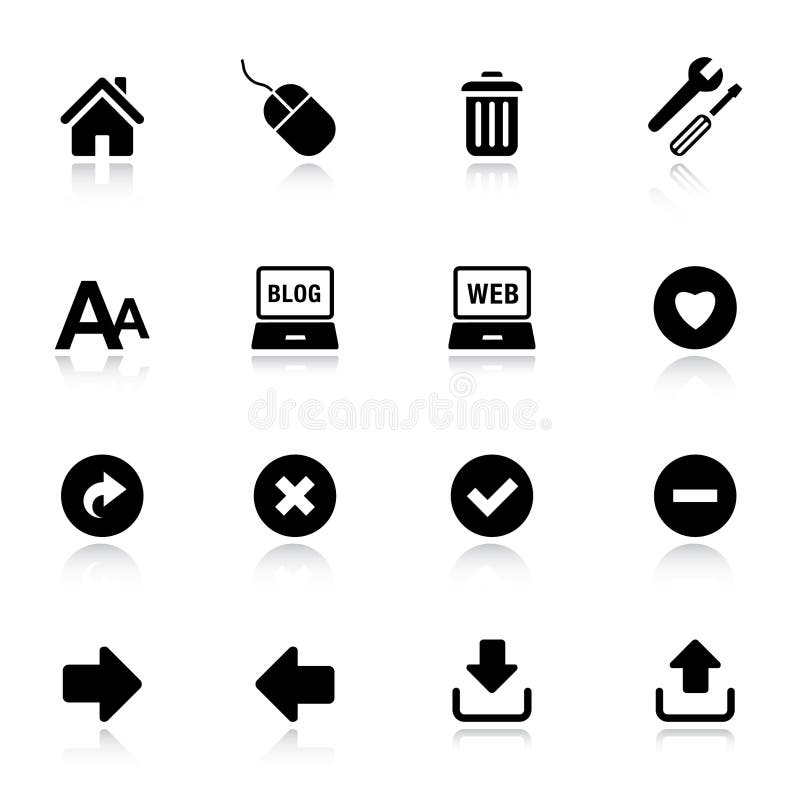 Basic - Classic Web Icons stock vector. Illustration of send - 20336705