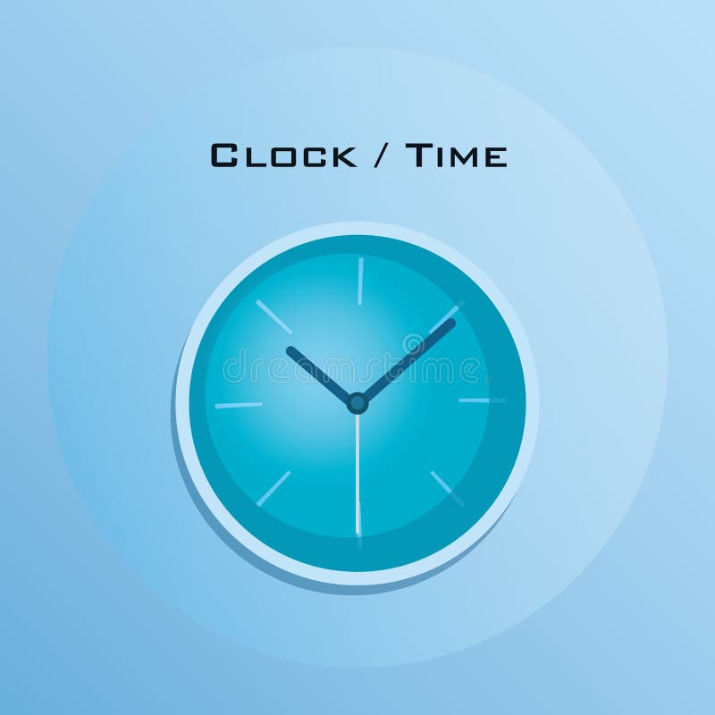 Basic Clock stock vector. Illustration of presentation - 259677873