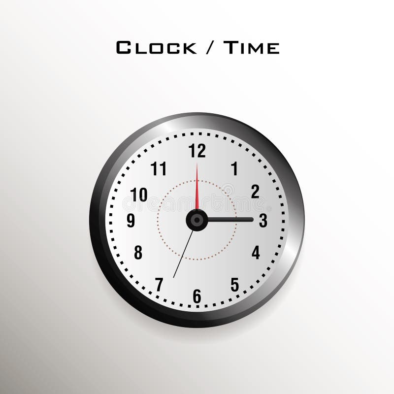 Basic Clock Vector Icon Illustration Stock Vector - Illustration of ...
