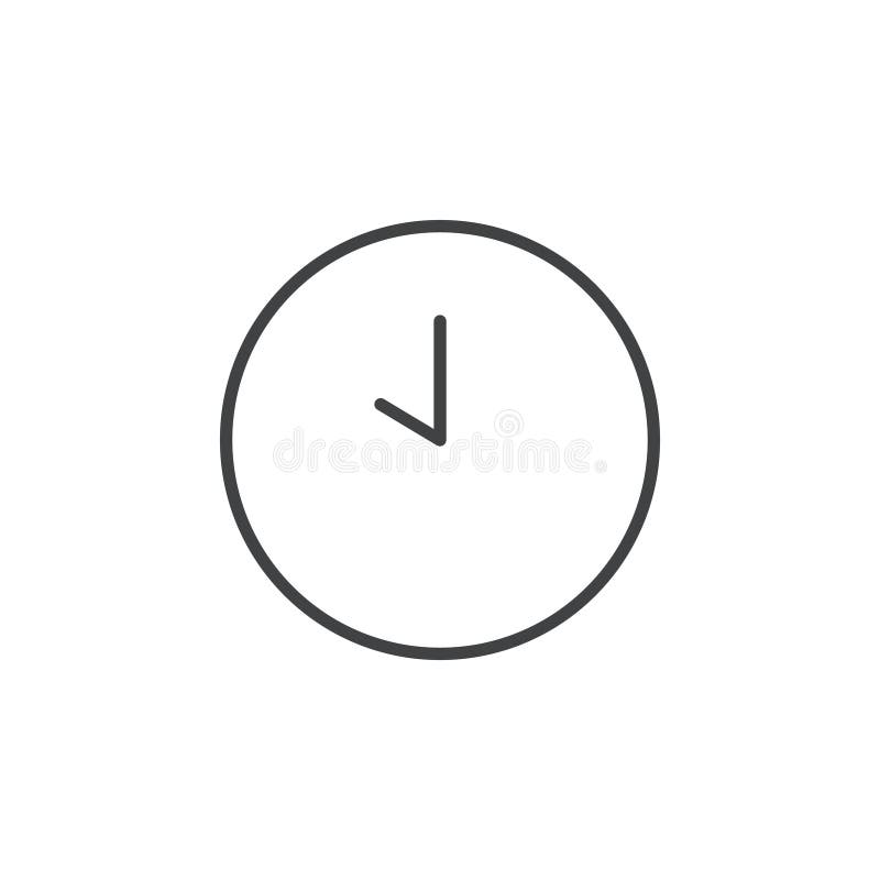 Basic Clock Icon Symbolizing Time or Schedules Stock Vector ...
