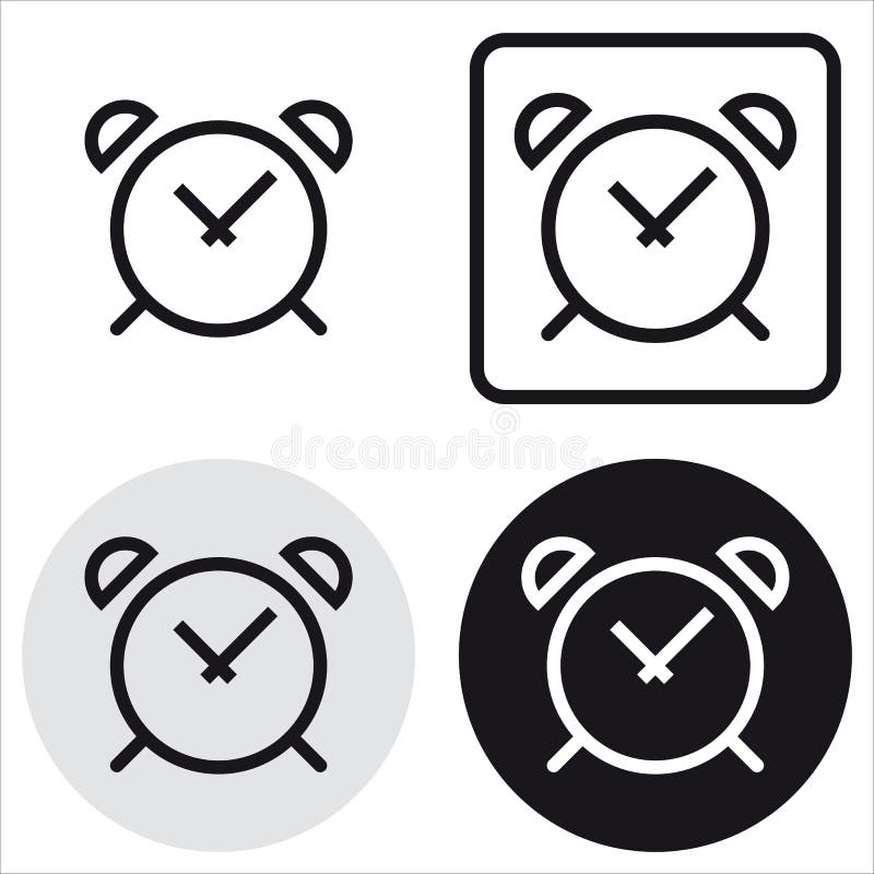 Basic Clock Vector Icon Illustration Stock Vector - Illustration of ...