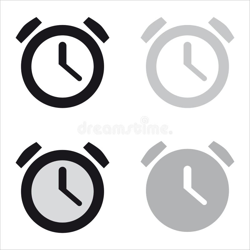 Minimal Basic Clock Vector Minimal Icon Stock Vector - Illustration of ...