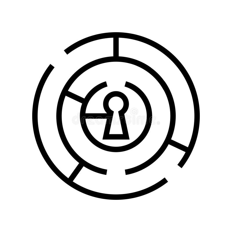 Locked Puzzle Icon , Vector Illustration Stock Vector - Illustration of ...