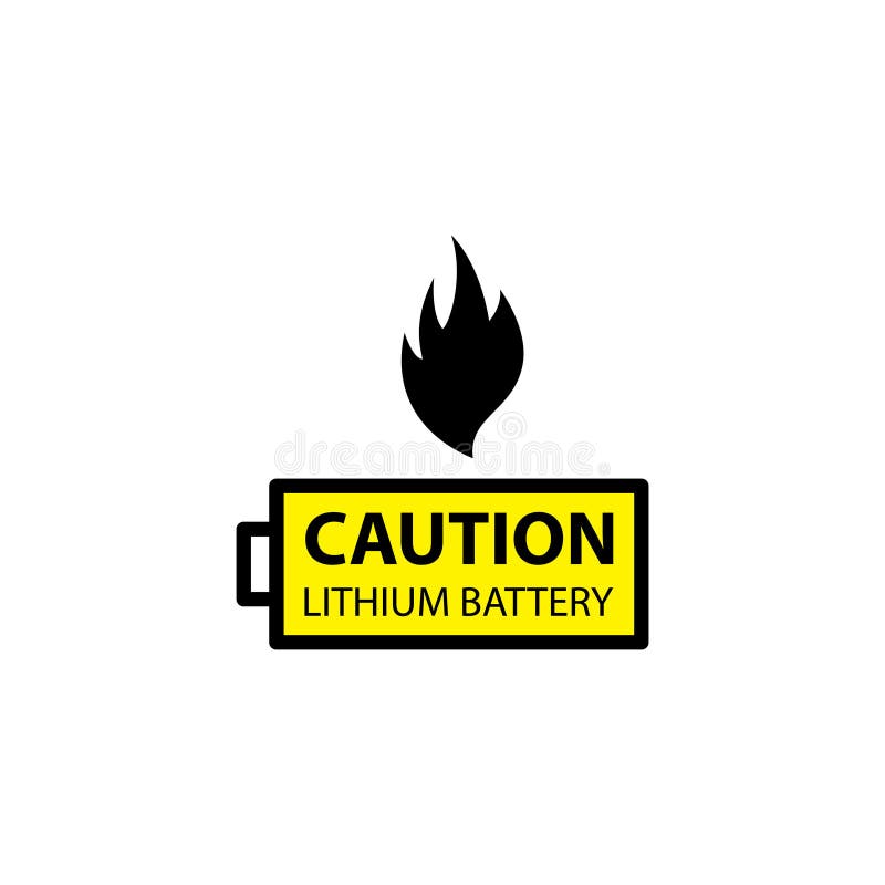 Lithium Ion Battery Caution, Vector Illustration Stock Vector ...