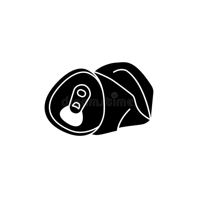 Crushed Can Icon, Vector Illustration Stock Vector - Illustration of ...
