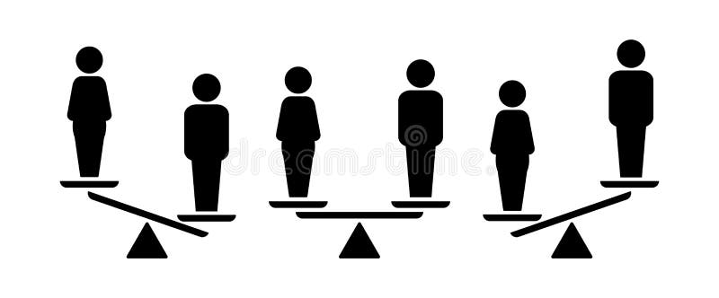 Gender Balance Icon, Vector Illustration Stock Vector - Illustration of ...