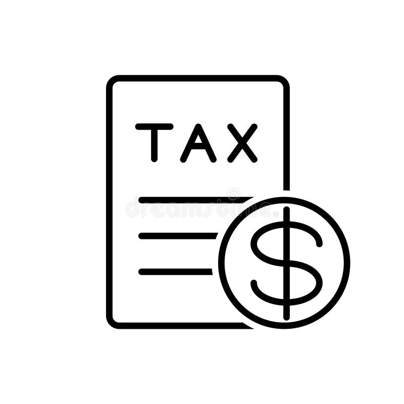 Tax Icon, on a White Background. Stock Vector - Illustration of credit ...