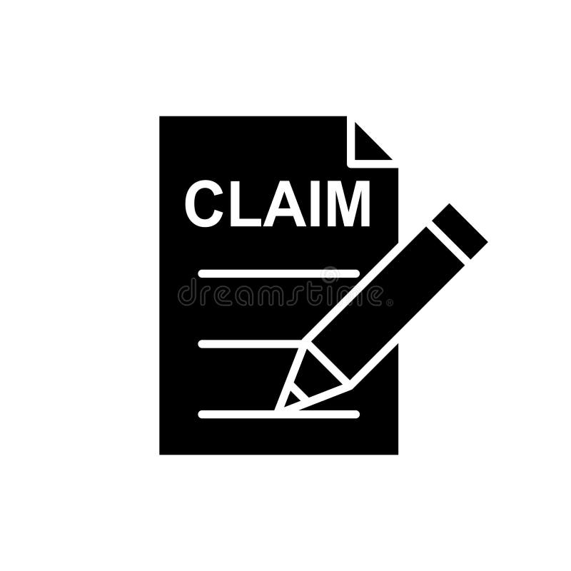 Claim Icon in Trendy Design Style. Claim Icon Isolated on White ...