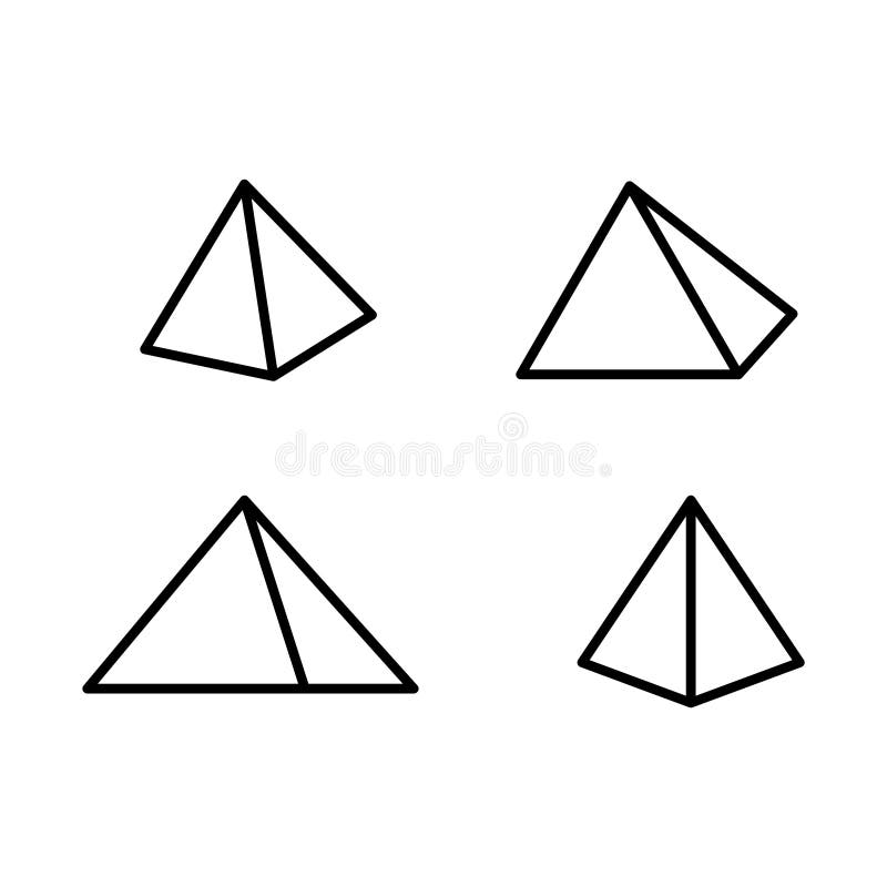 Pyramid Icon, Vector on a White Background. Stock Vector - Illustration ...