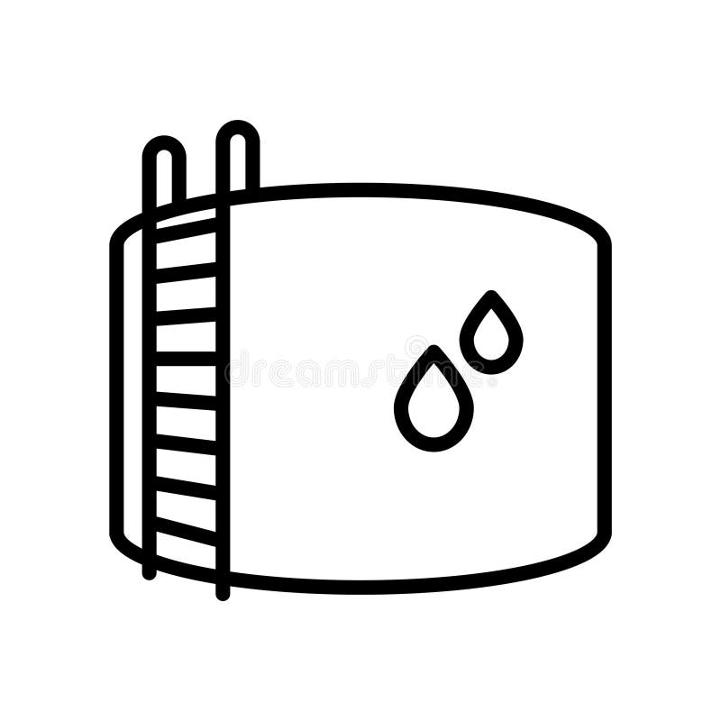 Water Tank Icon on a White Background. Stock Vector - Illustration of ...