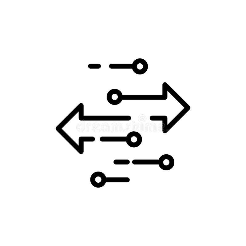 Migration Icon on a White Background. Stock Vector - Illustration of ...