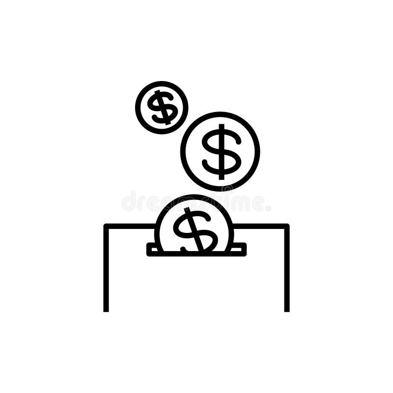 Deposit Icon. Doodle Hand Drawn or Outline Icon Style Stock Vector ...