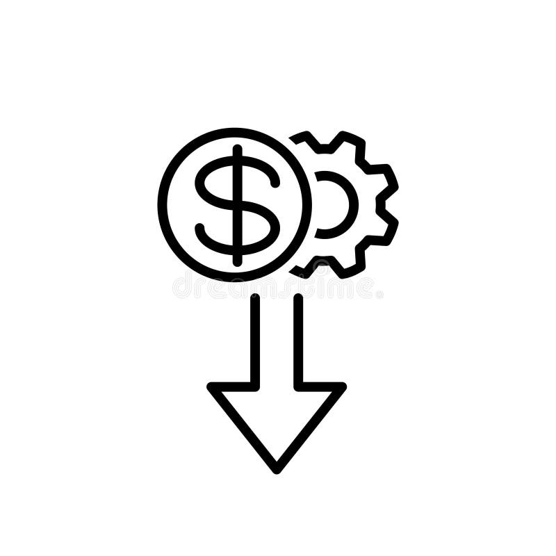 Cost reduction icon stock vector. Illustration of finance - 163721083