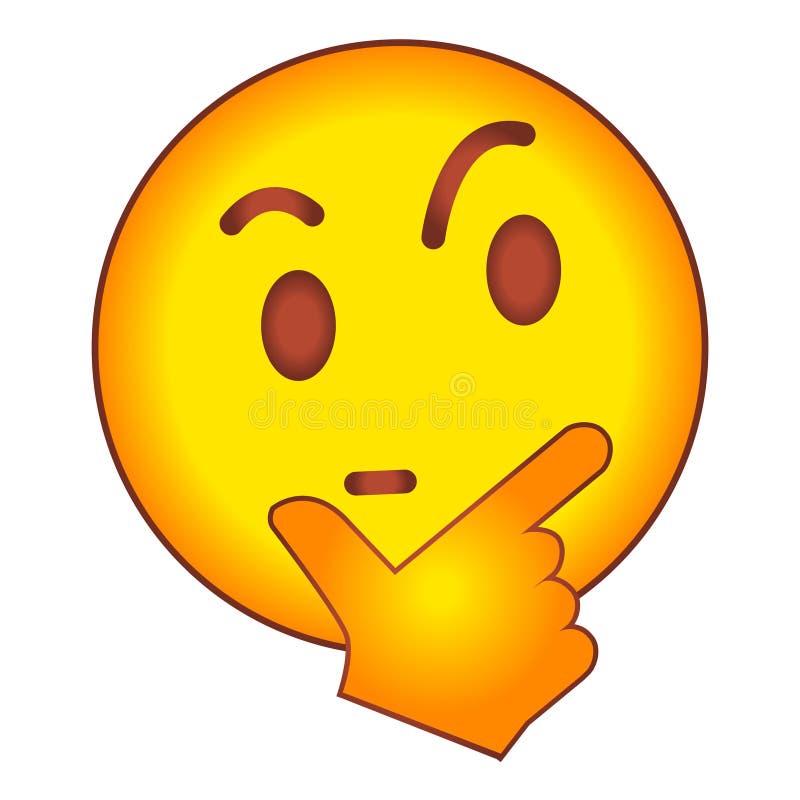 Thinking Face Icon In Transparent Style. Smile Emoticon Vector ...