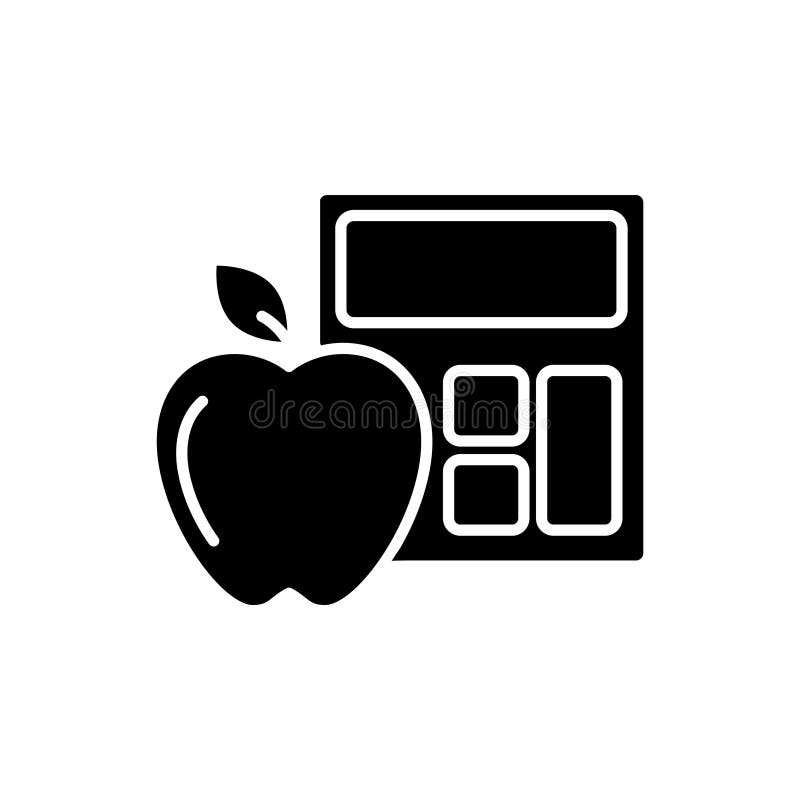 Calorie Calculator Background with Healthy and Non-healthy Foods Stock ...