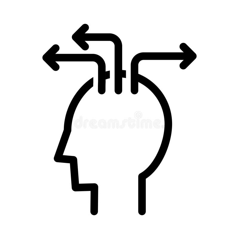 Proactive Icon, Vector Line Illustration Stock Vector - Illustration of ...