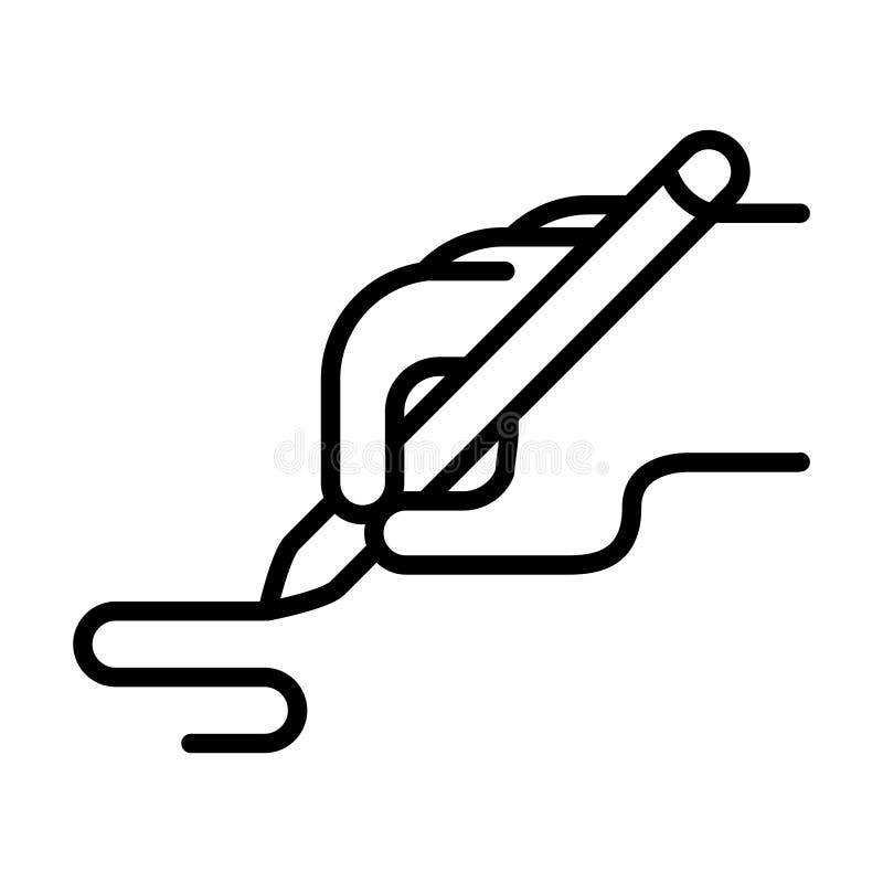 Handwriting Icon, vector stock vector. Illustration of office - 163822511
