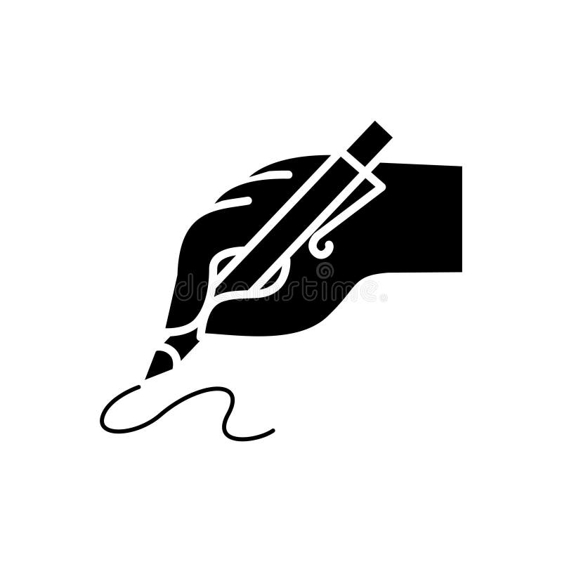 Handwriting Icon, vector stock vector. Illustration of office - 163822511