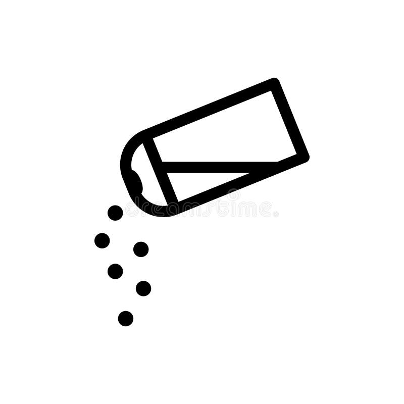 Salt Icon, Vector Line Illustration Stock Vector - Illustration of ...
