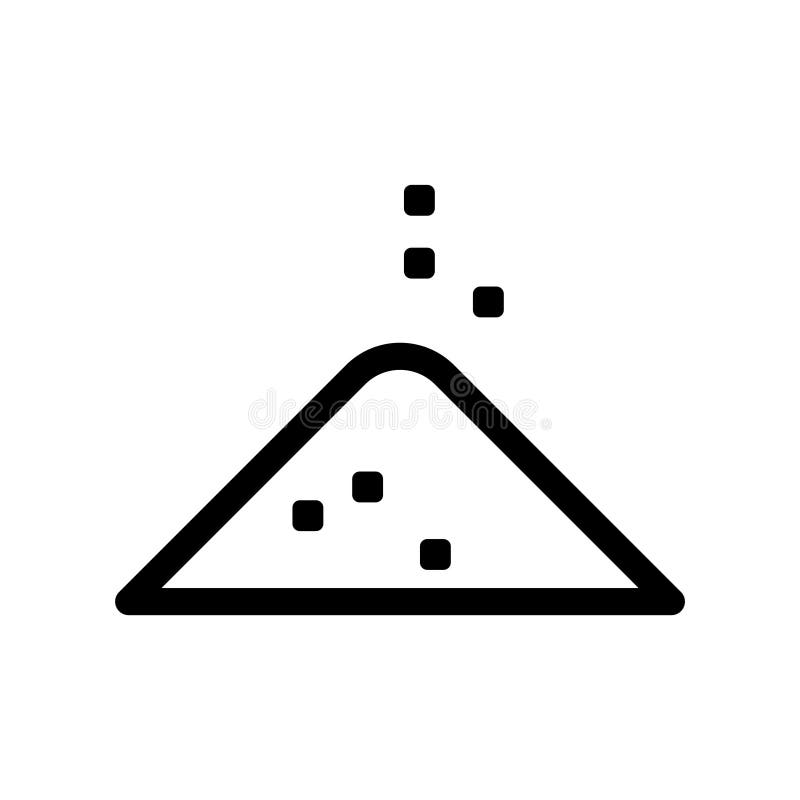 Salt Icon, Vector Line Illustration Stock Vector - Illustration of ...