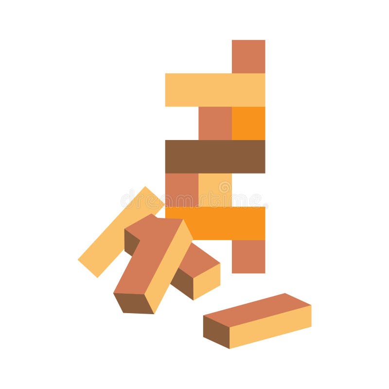 Wooden Block Icon, Wooden Toy Icon. Vector Line Illustration Stock ...