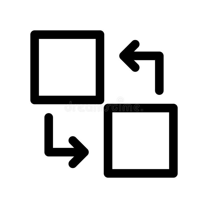 Change icon, vector stock vector. Illustration of directional - 163822306