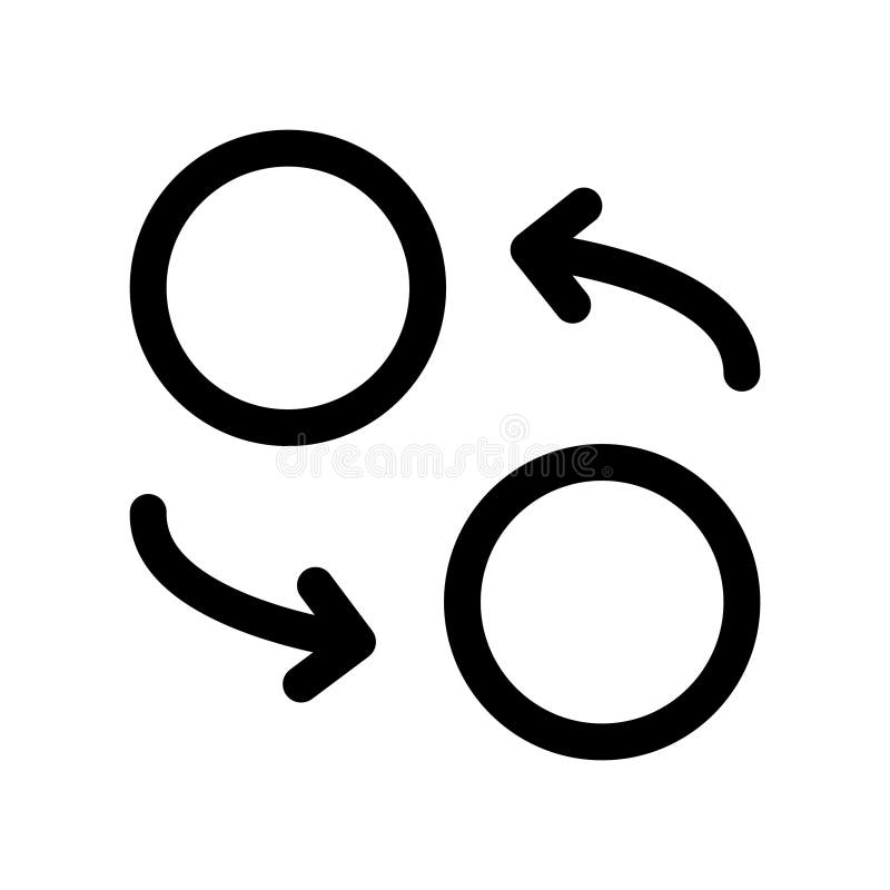 Change icon, vector stock vector. Illustration of directional - 163822306