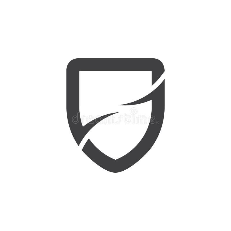 Simple Curves Shield Logo Vector Stock Vector - Illustration of graphic ...