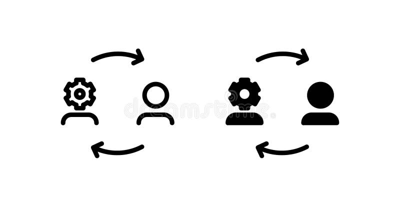 Change Management Icon, Vector Illustration Stock Vector - Illustration ...