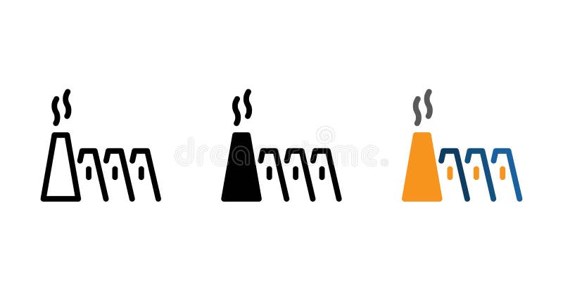 Air Pollution Icon, PM2,5 and PM10 Icon, Line Color Vector Illustration ...