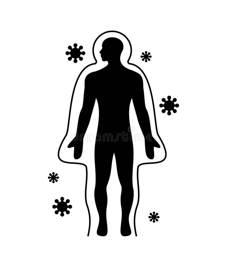 Virus and Shield, Immune System Icon, Vector , Line Color Vector ...