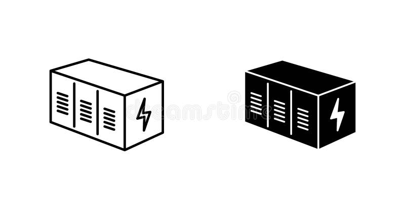 Battery Energy Storage System Icon, Line Color Vector Illustration ...