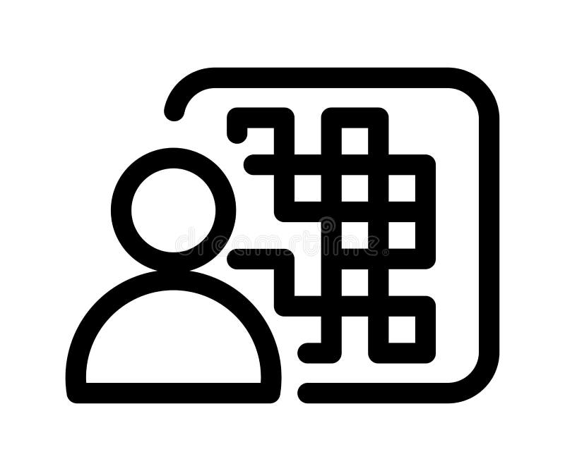 Digital Person, Trusted Profile Icon, Vector , Line Color Vector ...