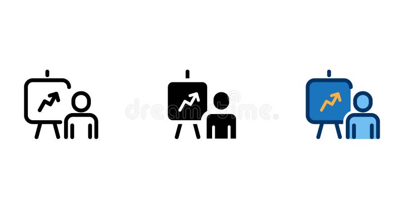 Coaching Icon, Line Color Vector Illustration Stock Vector ...